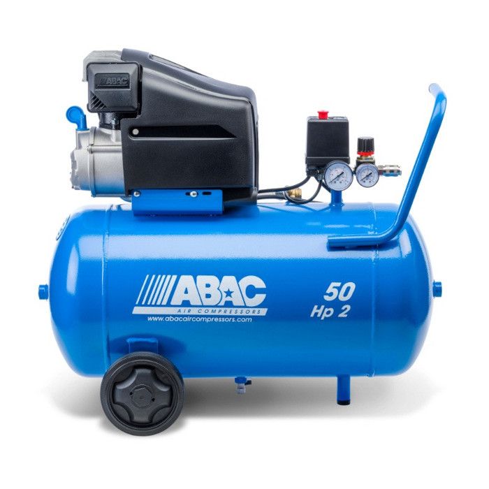 Abac - Compresseur à piston lubrifié 50L 10bar 2CV 13,2 m3/h ...