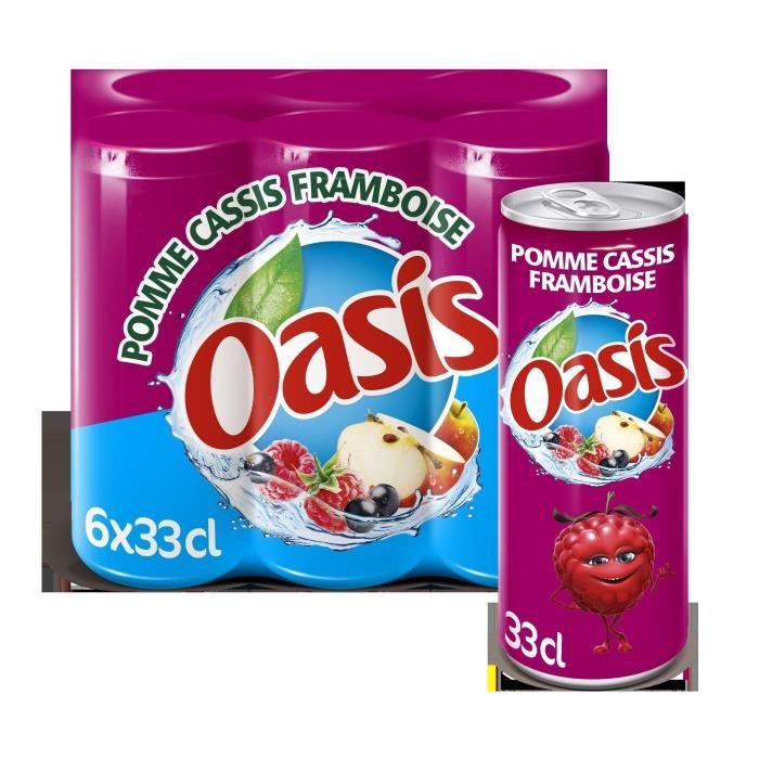 OASIS Pack de 6 canettes de Boissons aux fruits - Nature slim - Saveur ...