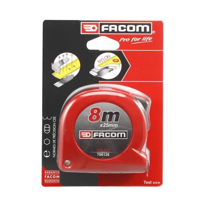 FACOM Mètre à ruban 8m x 25mm - Achat / Vente mètre - ruban Métre à ...