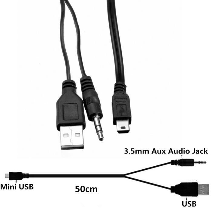 Cable mini usb vers jack - Achat / Vente pas cher