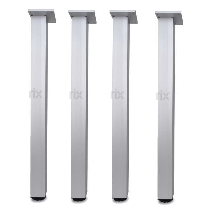 Lot de 4 pied de table 710mm aluminium carré 46x46mm - Achat / Vente ... Lot de 4 pied de table 710mm aluminium carré 46x46mm - Achat / Vente ...