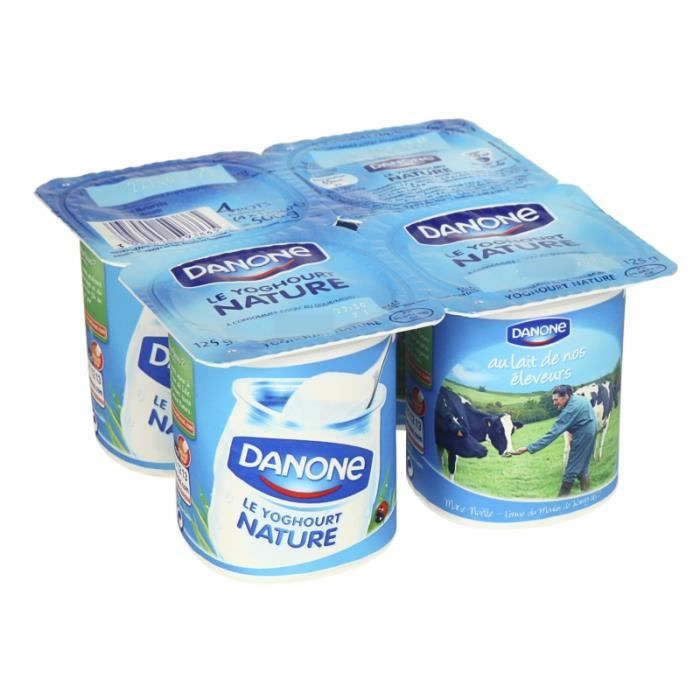 Danone le yoghourt yaourt nature 4x125g - Achat / Vente yaourts nature ...