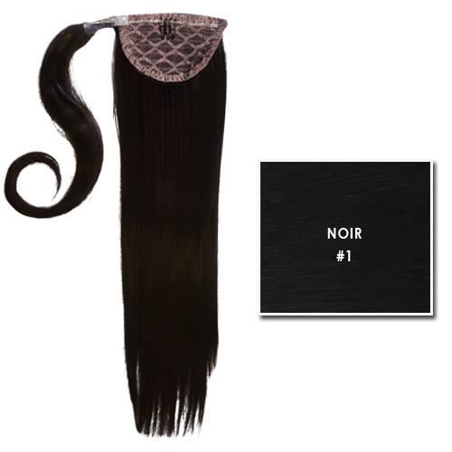 Queue de cheval synthétique noir - Achat / Vente perruque - postiche ...