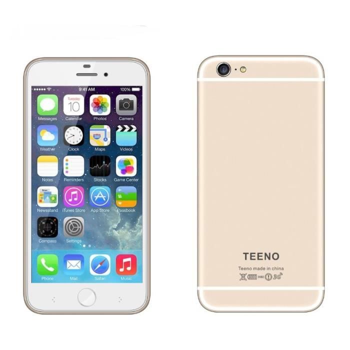 TEENO 3G smartphone 6 plus Golden téléphone portable 5.5" smartphone ...