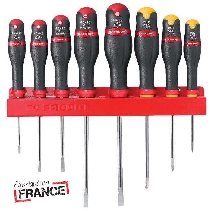 Coffret de 8 Tournevis Protwist Facom - Empreinte Fente et Phillips - Achat / Vente tournevis ...