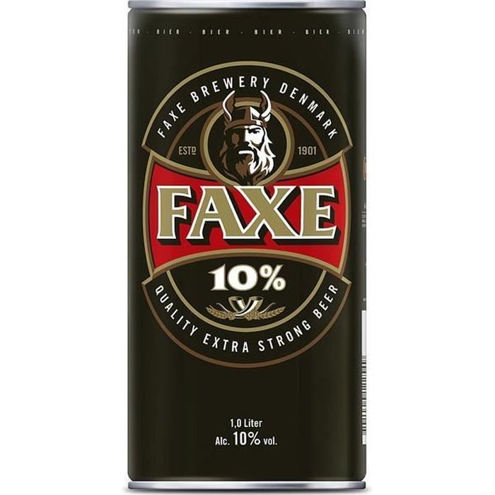 Faxe Danish Extra Strong Beer bière 10% vol. 12 x 1l - Achat / Vente ...