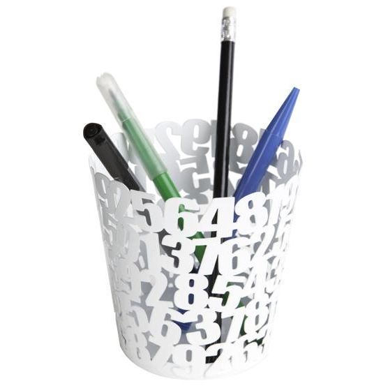 Pot à crayons blanc 1 2 3 - Achat / Vente pot à crayon Pot à crayons ...