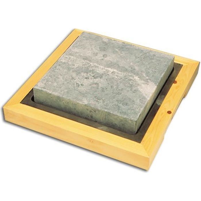 Pierre à cuire professionnelle + socle inox-bois - Achat / Vente pierre ...