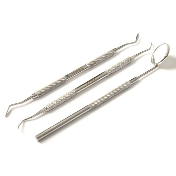 Set Dentiste - Instruments Dentaires - Miroir d'inspection dentaire + 2 ...