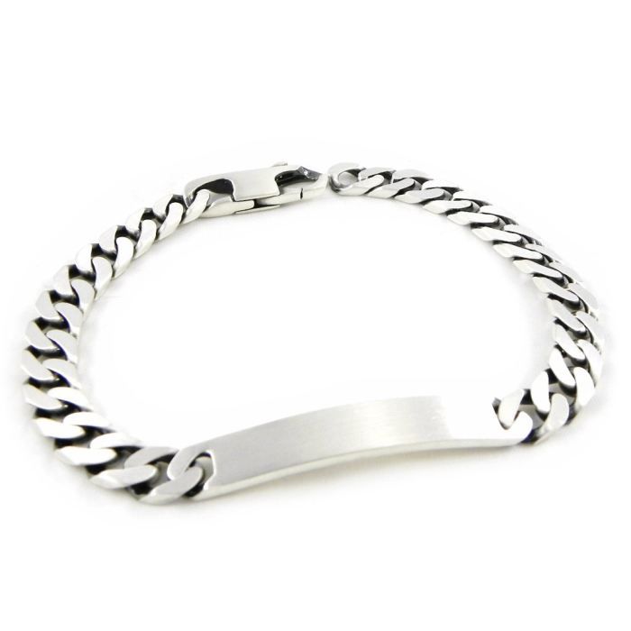 Gourmette Homme Argent "Adam" Vieilli - Achat / Vente bracelet ...