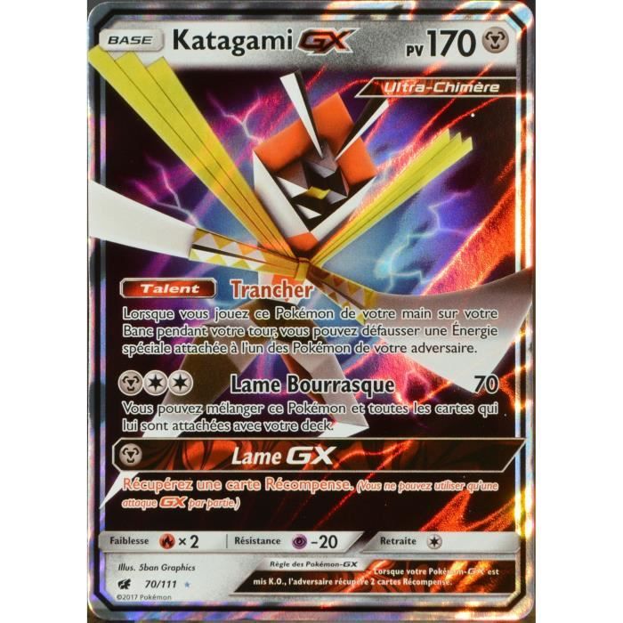 Carte Pokémon 70-111 Katagami GX 170 PV SL4 - Soleil et Lune - Invasion ...