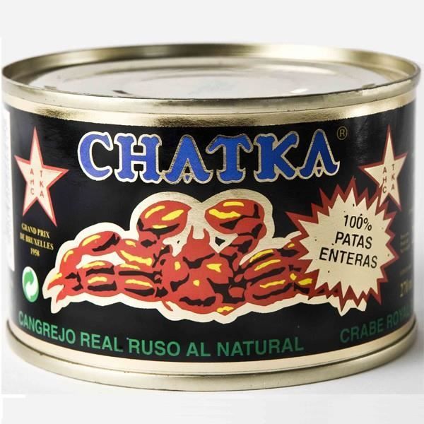 Boite de Chatka 220 Gr , crabe royal russe naturel, pattes 100% - Achat ...