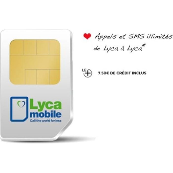 CARTE SIM PRÉPAYÉE LYCAMOBILE - Achat carte sim pas cher, avis et ...