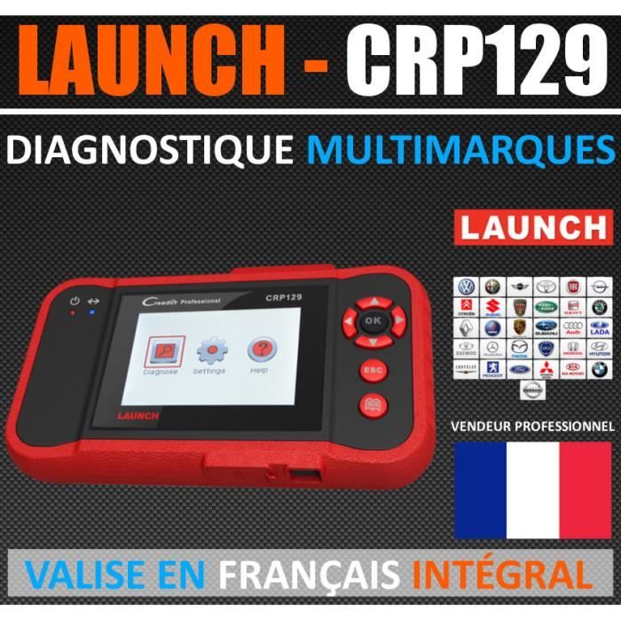 VALISE DIAGNOSTIQUE AUTOMOBILE OBD2 INTERFACE DIAGNOSTIC LAUNCH CRP 129 ...
