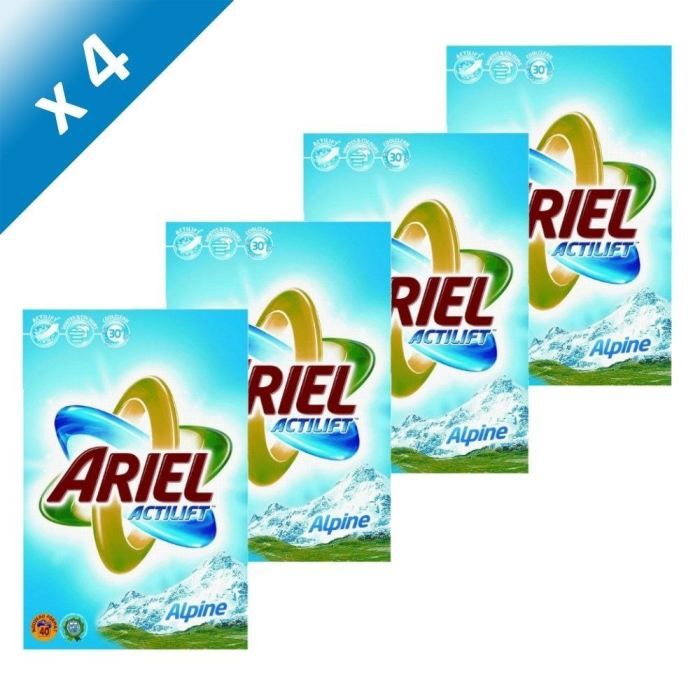ARIEL Poudre Fraîcheur Alpine 40 Doses (x4) - Achat / Vente lessive ...