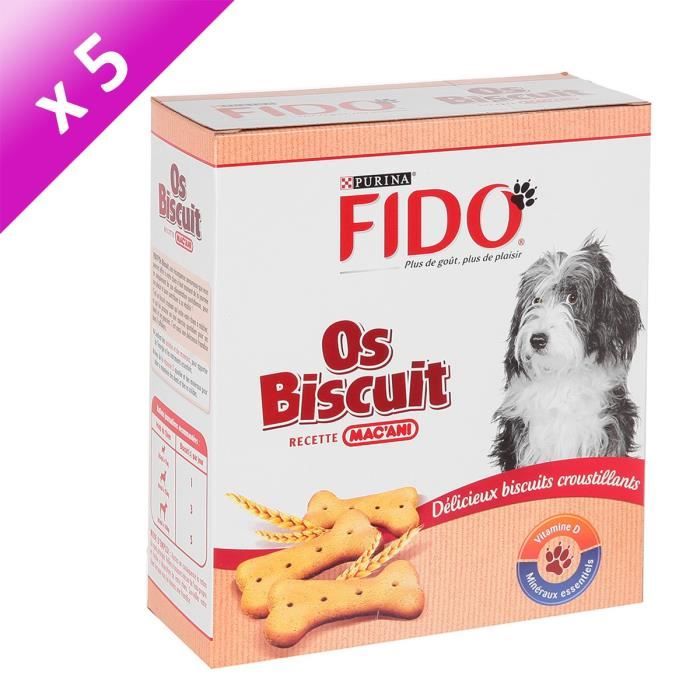 DOUBLON - FIDO Biscuits Os Mac'Ani - Pour chien adulte - 800 g(x5 ...