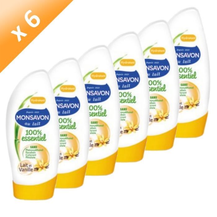 MONSAVON Douche Lait et Vanille 250ml (x6) - Achat / Vente gel - crème ...