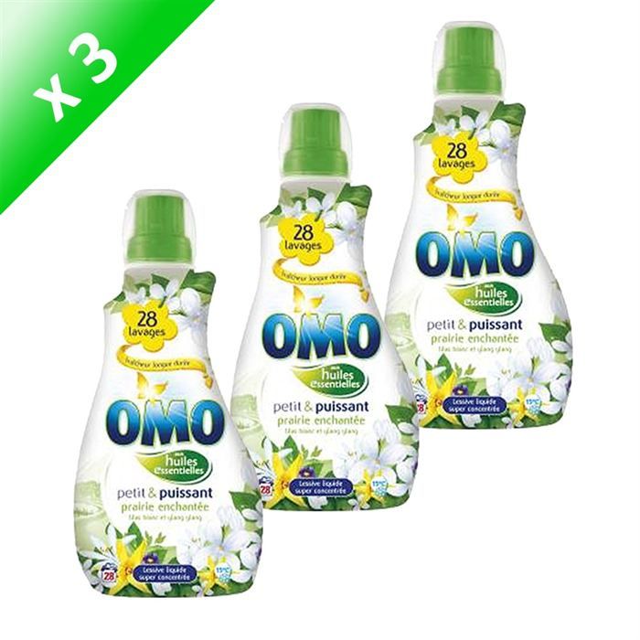 OMO Petit et Puissant Prairie Enchantée 1L (x3) - Achat / Vente lessive ...